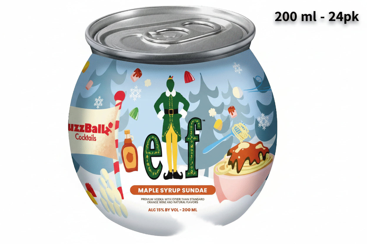 Buzz Ballz Elf Maple Syrup Vodka Sundae 200ml Bundle 24-Pack – SB Spirit