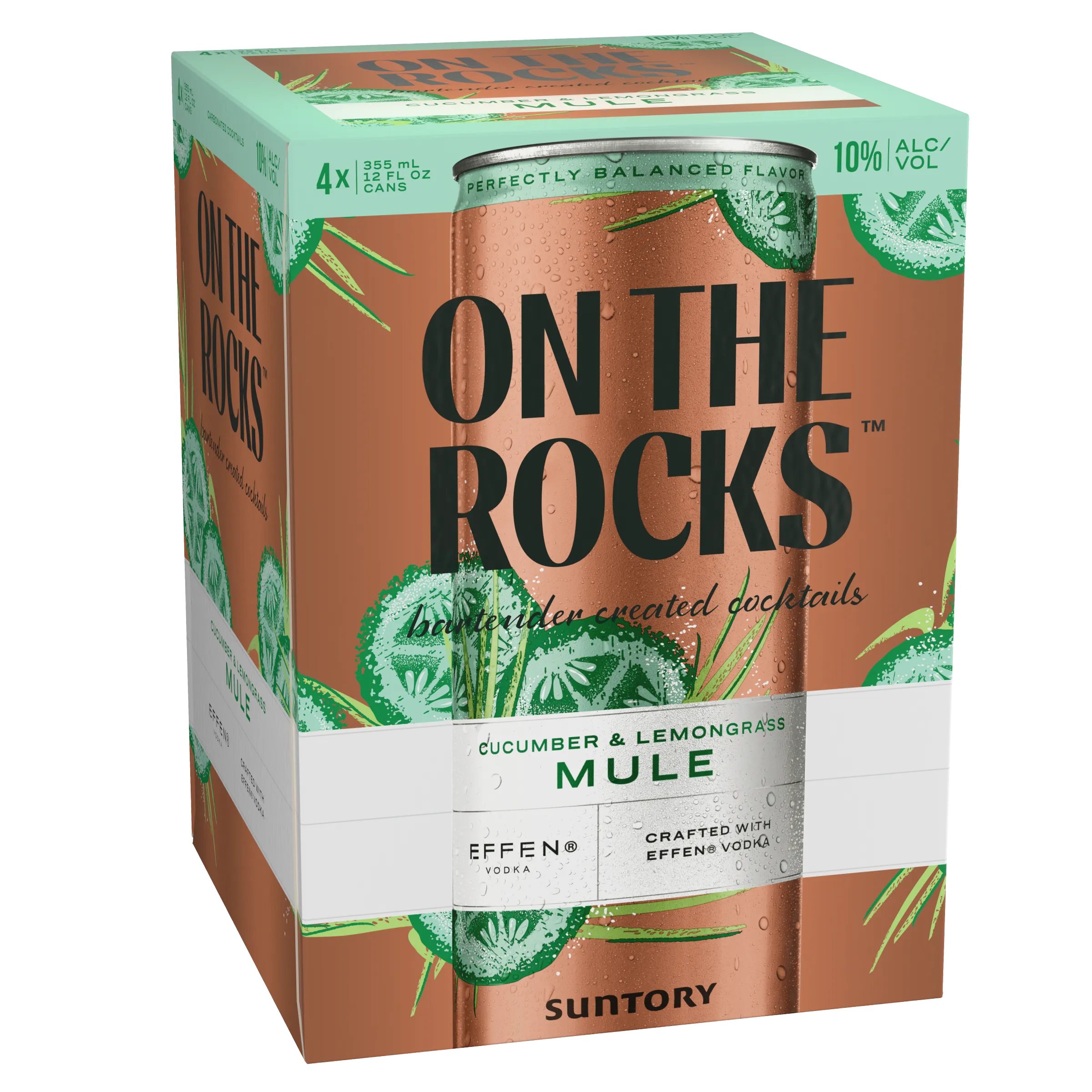 OTR On The Rocks Premium Cocktails Cucumber & Lemongrass Mule Can 4-Pa ...